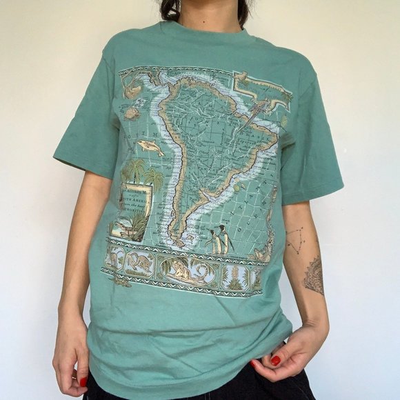 Vintage | Shirts | Vintage South America Nature Graphic Tshirt | Poshmark